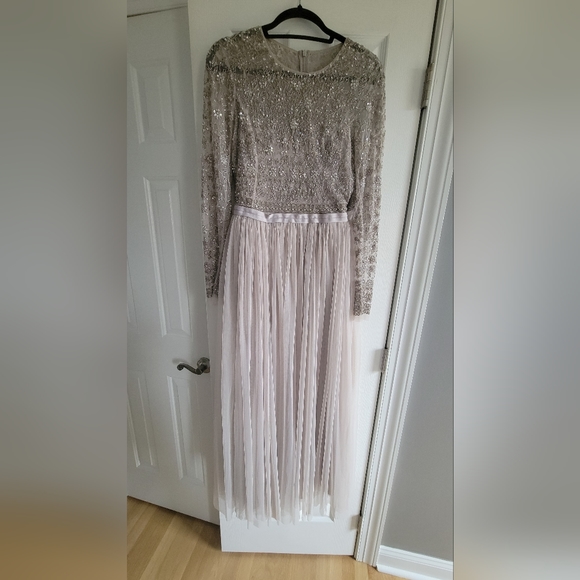 Needle & Thread | Dresses | Needle Thread Dove Grey Dress | Poshmark